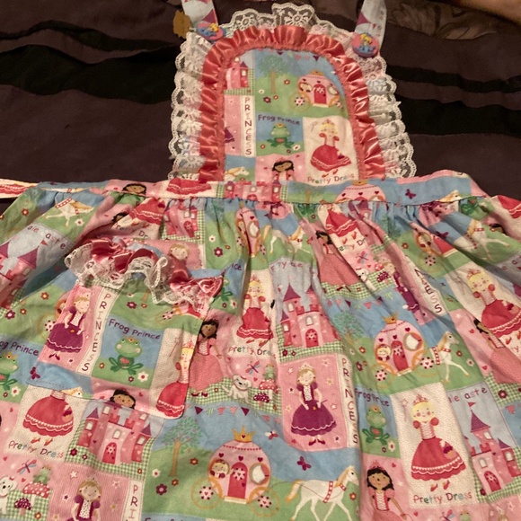 Dresses | Girls Fairy Tale Scrapbook Cinderella Apron Ruffle Lace Dress ...